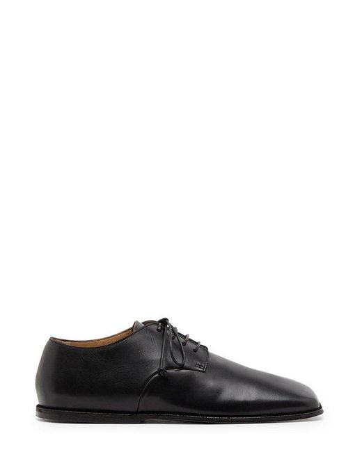 Marsèll Square Toe Lace-Up Derby Shoes in Black for Men | Lyst