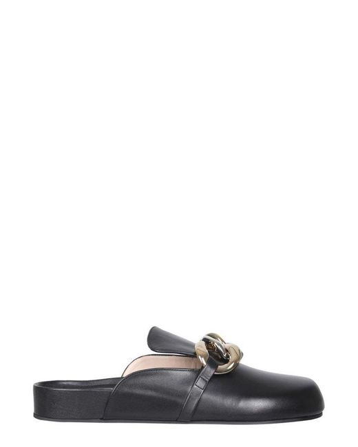 N°21 Oversized Chain Mules in Black | Lyst