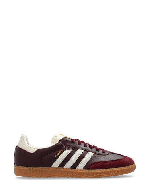 adidas Originals Samba Og Lace-Up Sneakers in Red for Men | Lyst UK