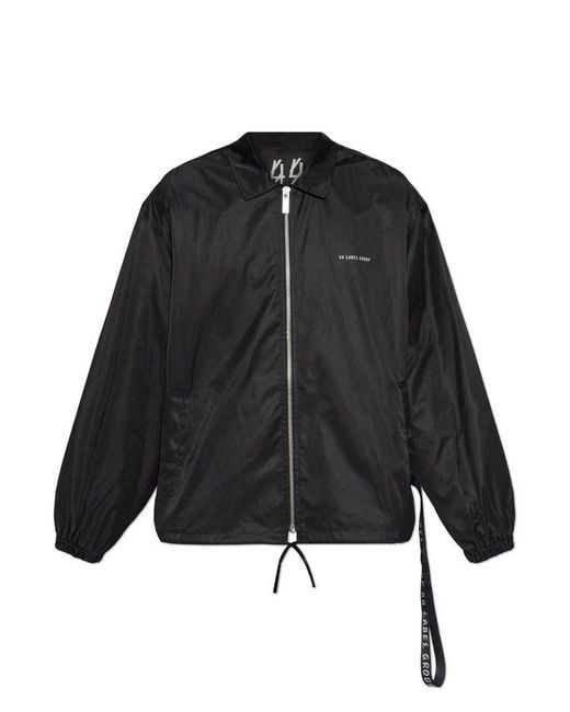 44 Label Group Logo Emblazoned Jacket in Black for Men | Lyst