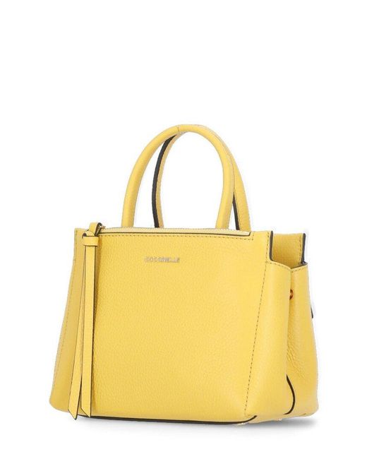 Coccinelle Logo Engraved Small Arlettis Crossbody Bag in Metallic | Lyst