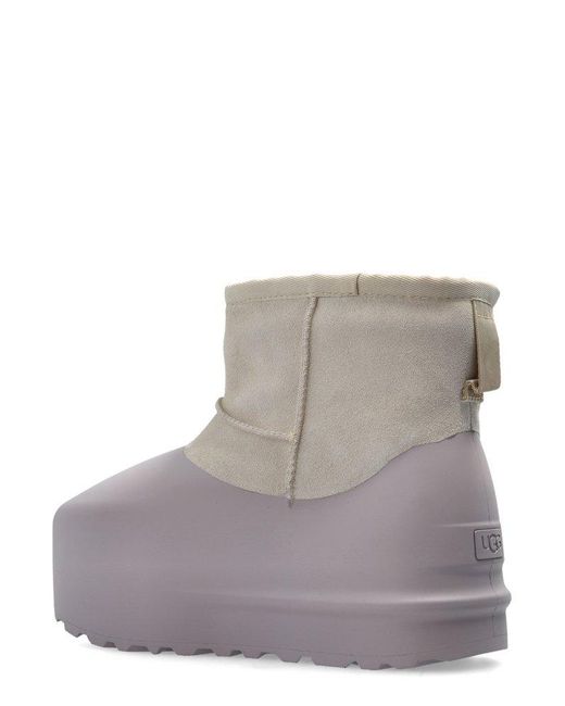 UGG Classic Mini Pumped Molded Boots in Gray | Lyst