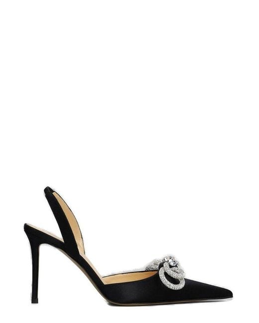 Mach & Mach Pointed Toe Slingback Pumps in Black | Lyst