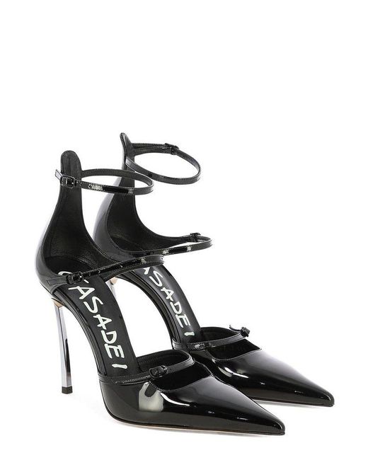 Casadei Super Blade Rachel Pointed Toe Pumps in Black | Lyst