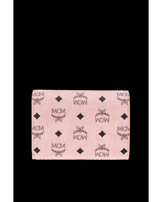 MCM Aren Monogrammed Trifold Wallet in Black | Lyst UK