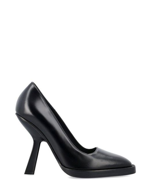 Ferragamo Shaped Pointed-toe Pumps in Black | Lyst