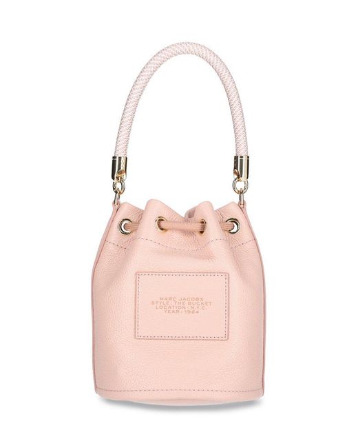 Marc Jacobs Rose Leather Bucket Bag in Pink | Lyst