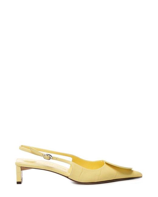 Jacquemus Pointed Toe Les Slingbacks Duelo Pumps in Yellow | Lyst