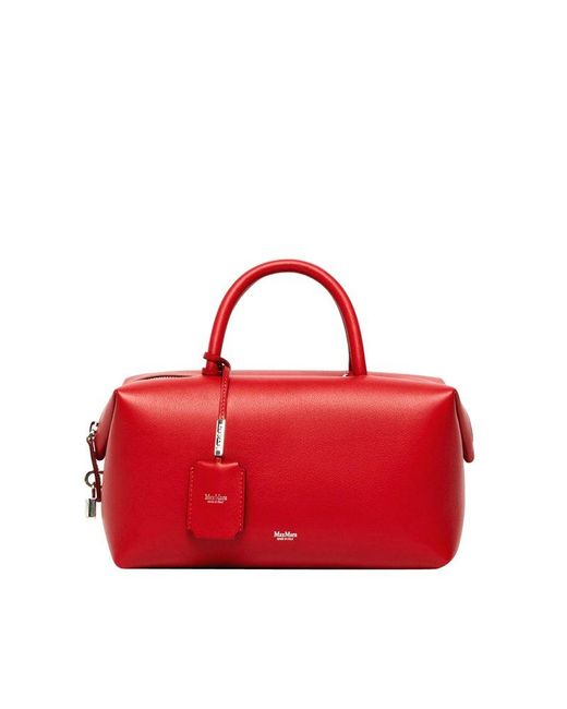 Max Mara Holdall Top Handle Bag in Red | Lyst UK