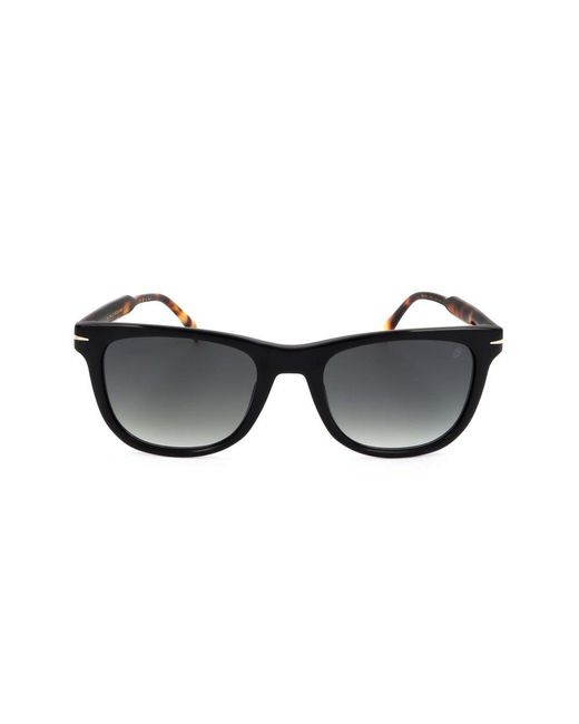 David Beckham Square Frame Full Rim Sunglasses in Black for Men | Lyst UK