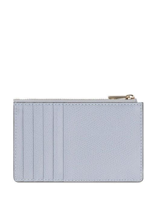 Furla Camelia Zipped Card Holder in Grey | Lyst UK