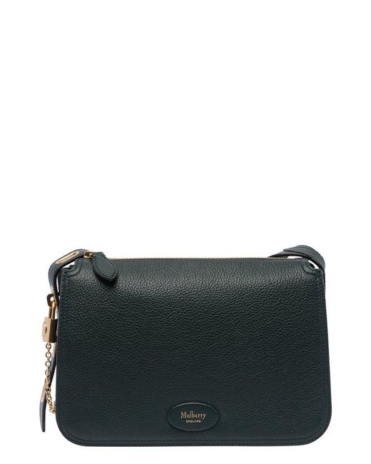 Mulberry Billie Logo Detailed Small Crossbody Bag in Black | Lyst