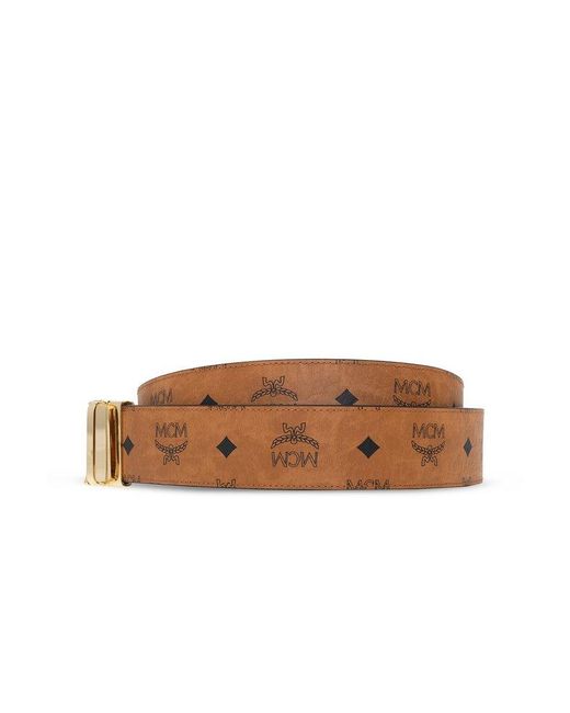 MCM Belt With Logo in White for Men | Lyst