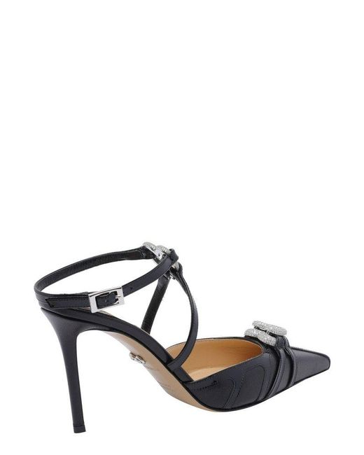 Mach & Mach Embellished Heart Pumps in Black | Lyst