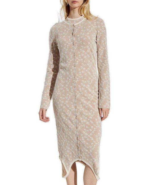 Fendi Dress With Floral Pattern in White | Lyst UK