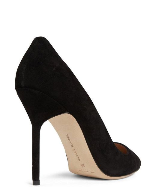 Manolo Blahnik Tora Pointed Toe Stiletto Pumps in Black | Lyst