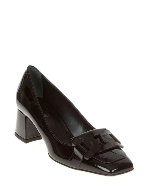 Tod's Kate Block Heeled Pumps in Black | Lyst