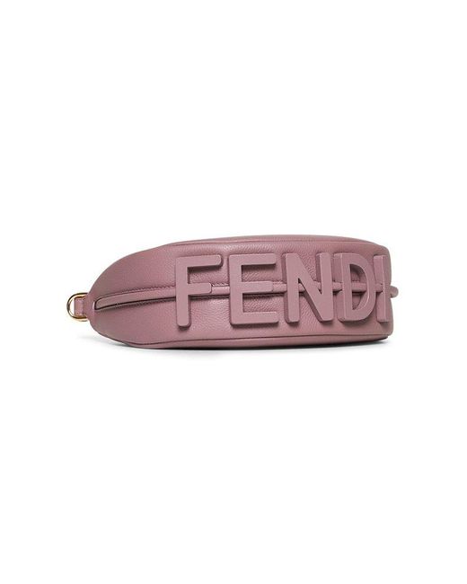 Fendi Graphy Mini Hobo Bag in Pink | Lyst