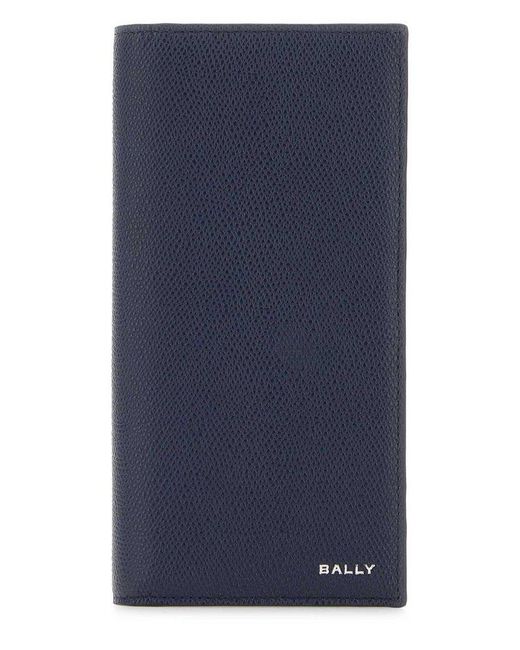 Bally Logo Printed Bi-Fold Wallet in Blue for Men | Lyst UK