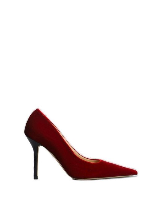 JW Anderson Pointed-toe Velvet Pumps in Red | Lyst