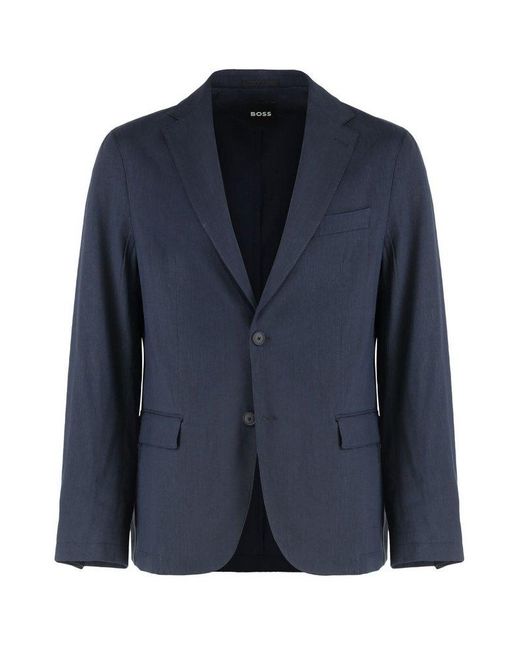 BOSS Modern-Fit Suit Jacket in Blue for Men | Lyst UK