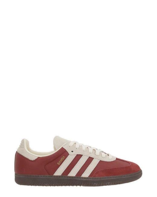 adidas Originals Samba Og Lace-Up Sneakers in Red for Men | Lyst