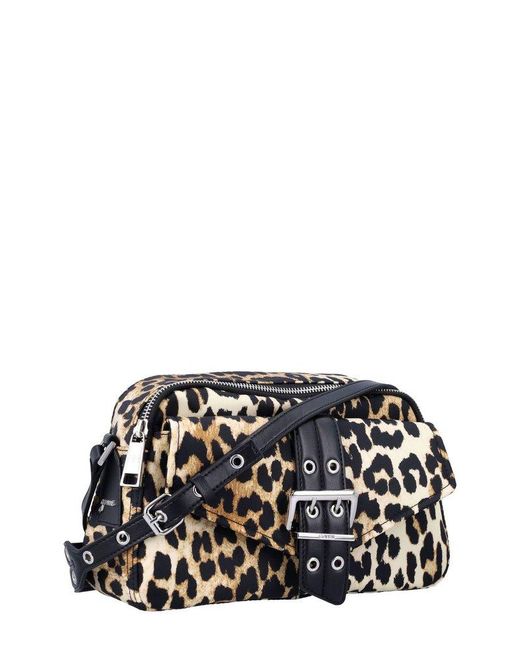 Ganni Bucky Zip-Up Camera Bag in Black | Lyst