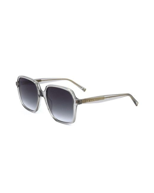 Ted Baker Square Frame Full Rim Sunglasses in Black | Lyst UK