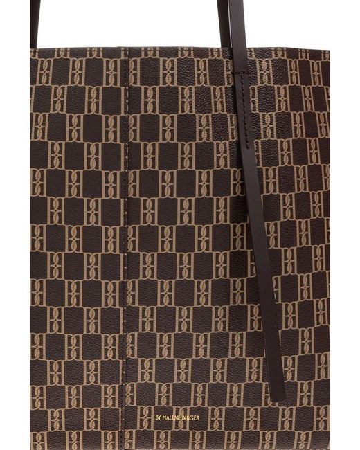By Malene Birger Abigail Monogram Tote Bag in Brown | Lyst