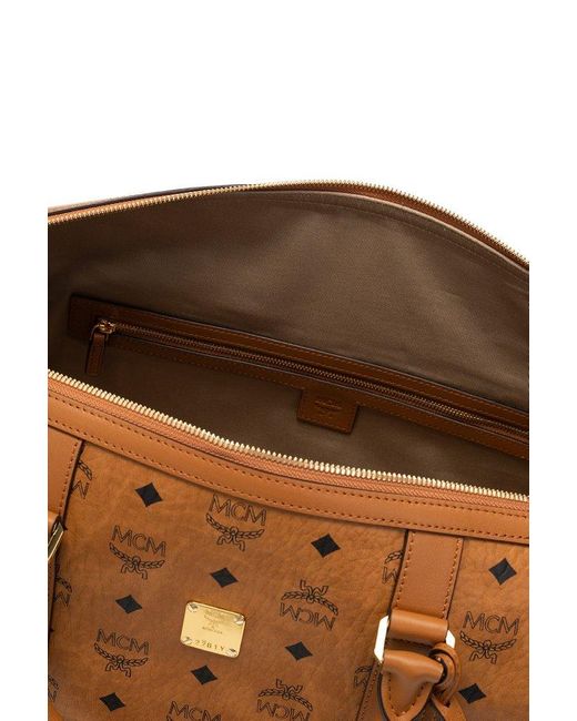 MCM Handbag With Logo in Brown for Men | Lyst