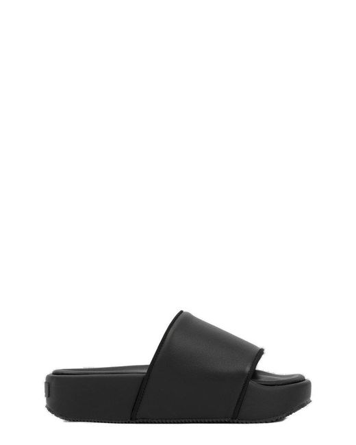 Y-3 Plain Open Toe Slip-on Slides in Black for Men | Lyst