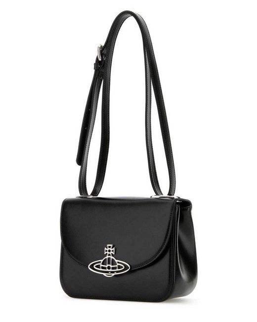Vivienne Westwood Linda Orb Plaque Crossbody Bag in Black | Lyst