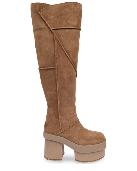 UGG New Heights Platform Xtra Boots in Brown | Lyst