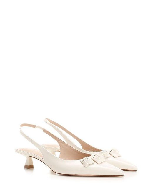 Stuart Weitzman Rosie Slingback Pumps in Natural | Lyst