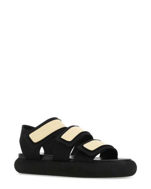 Neous Triple Strap Modern Sandals in Black | Lyst