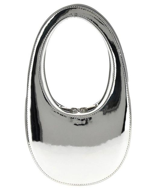 Coperni Mirrored Crossbody Mini Swipe Bag in Gray | Lyst