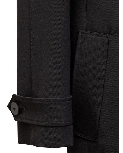 The Seafarer Double-Breasted Trench Coat in Black | Lyst