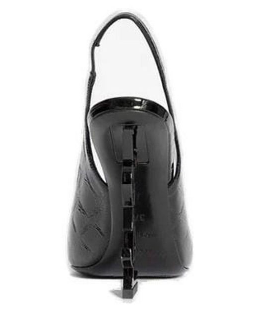 Saint Laurent Opyum Pointed Toe Slingback Pumps in Black | Lyst