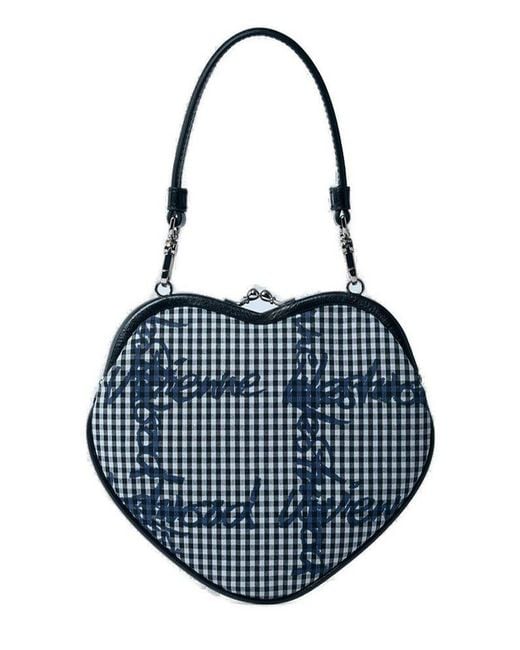 Vivienne Westwood Belle Heart Frame Tote Bag in Blue | Lyst