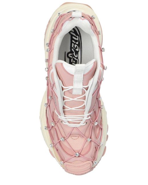 Versace Mercury M_Vs_02 Embellished Sneakers in Pink | Lyst