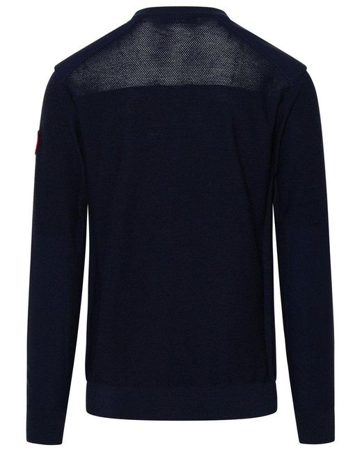 Canada Goose Dartmouth Logo Patch Jumper in Blue for Men Lyst UK