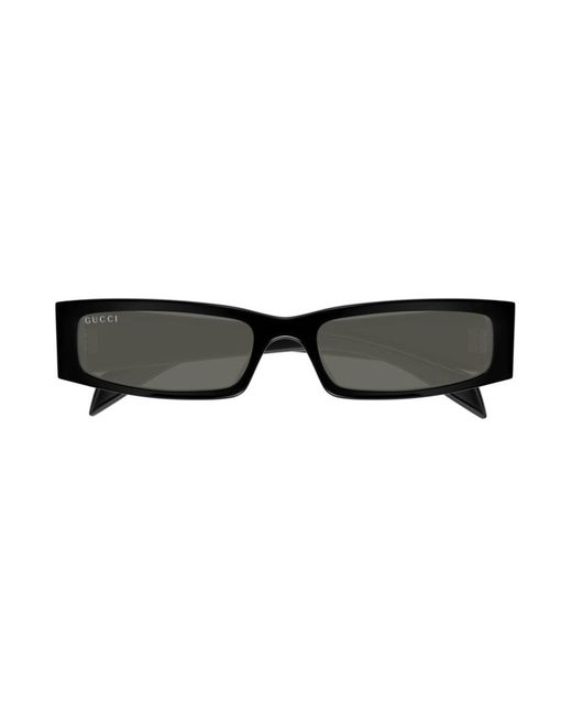 Gucci Rectangular Frame Sunglasses in Black for Men | Lyst