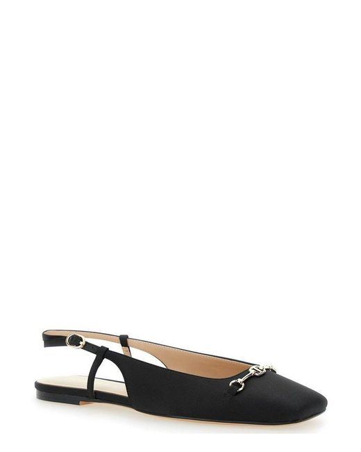 Twinset Satin Slingback Ballet Flats in Black | Lyst