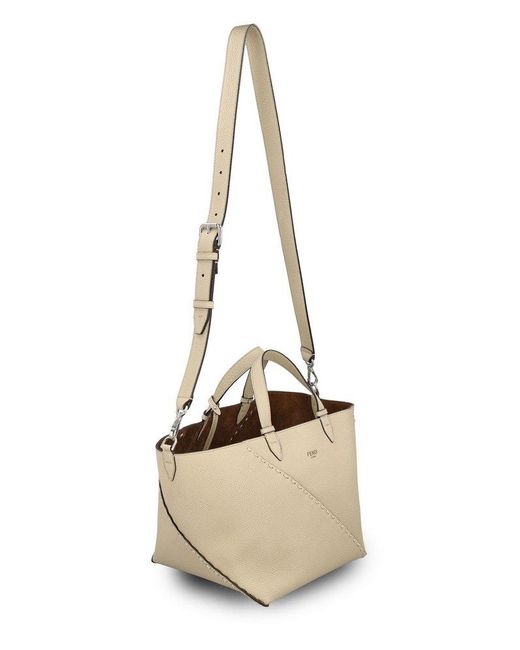 Fendi Selleria Diagonal Small Tote Bag in Natural for Men | Lyst