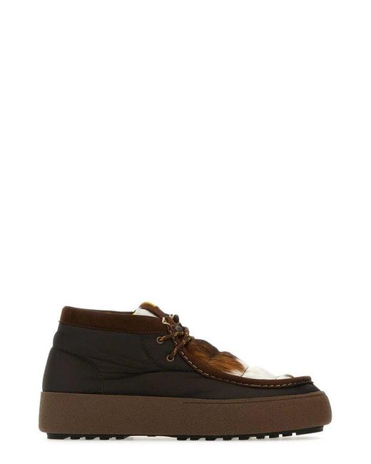 Moon Boot Mtrack Low Lace-Up Shoes in Brown for Men | Lyst