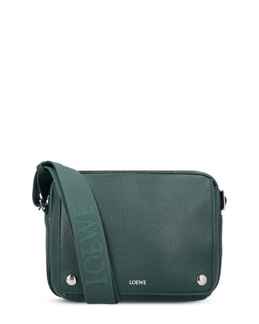 Loewe Medium Pebble Messenger Bag in Green for Men | Lyst