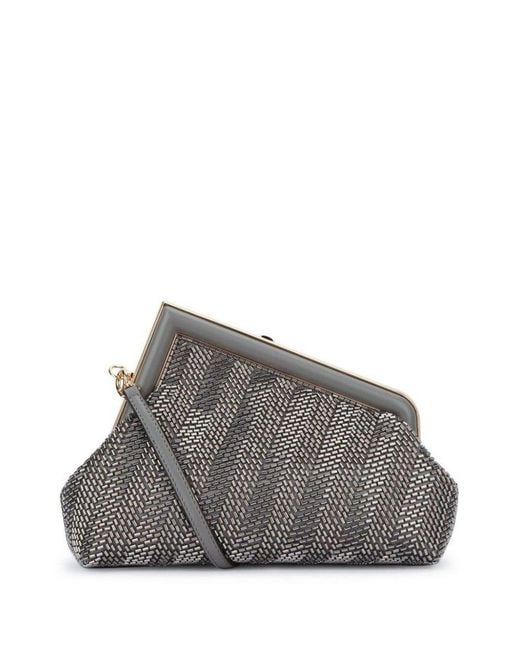Fendi First Clutch Bag in Gray | Lyst