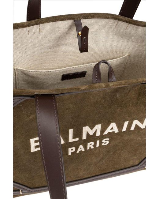 Balmain Shopper Type Bag in Brown | Lyst