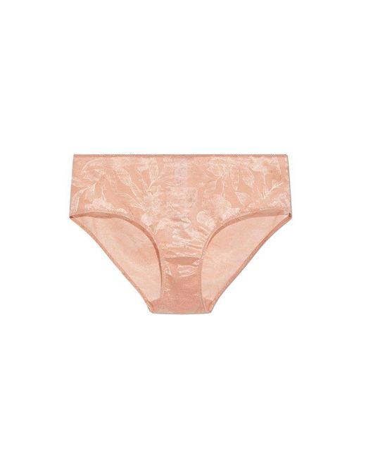 Hanro Floral Lace Underwire Bra Set in Pink | Lyst