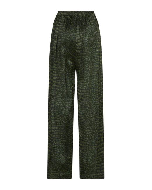 Balenciaga Snake Print Pajama Pants in Green | Lyst